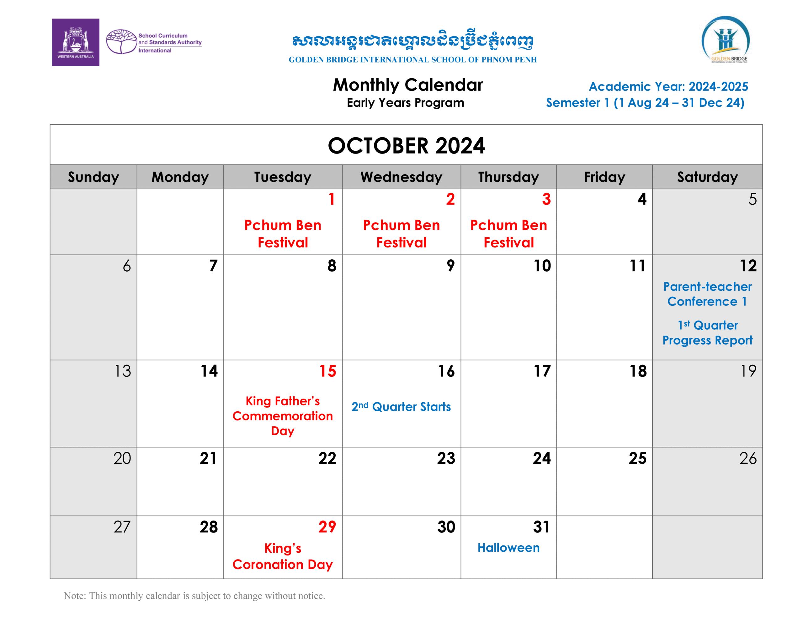 Early Childhood Education Program - Golden Bridge International School of Phnom Penh